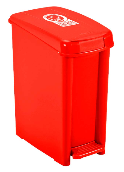ZAFACON DE PEDESTAL 35 LT ROJO R/BIO RIMAX | INNOVAMED